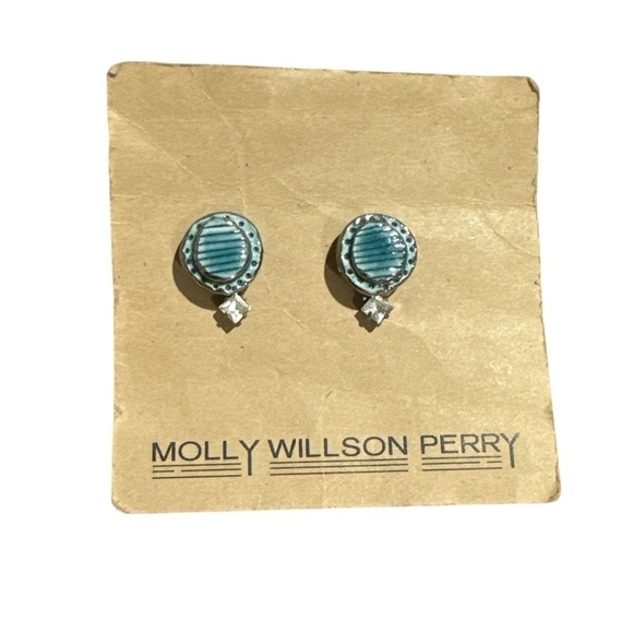 Molly Wilson Perry | Jewelry | Molly Wilson Perry Blue Earrings | Poshmark